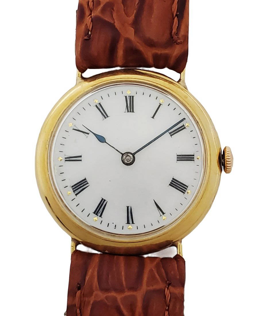 18k Gold 1920s Zenith Grand Prix Paris Enamel Dial Wrist Watch Auction