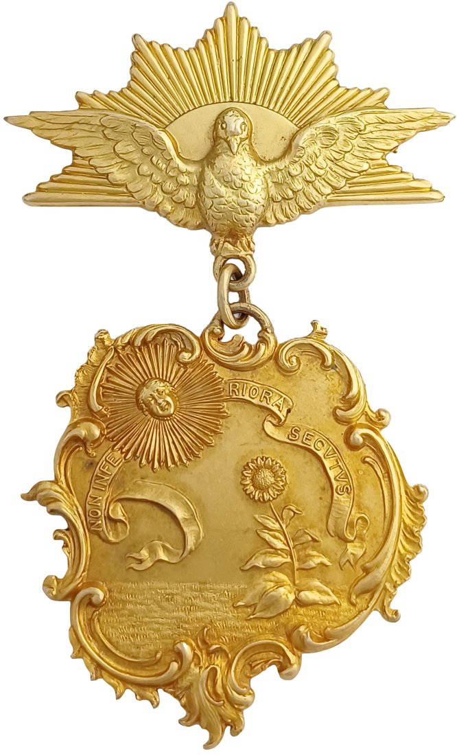 14k Gold Daniel Perrine Huguenot Society Of America Ny Governor Charles ...