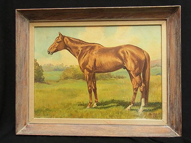 Ole Larsen Equestrian Horse Whirlaway 1941 Painting Cnx