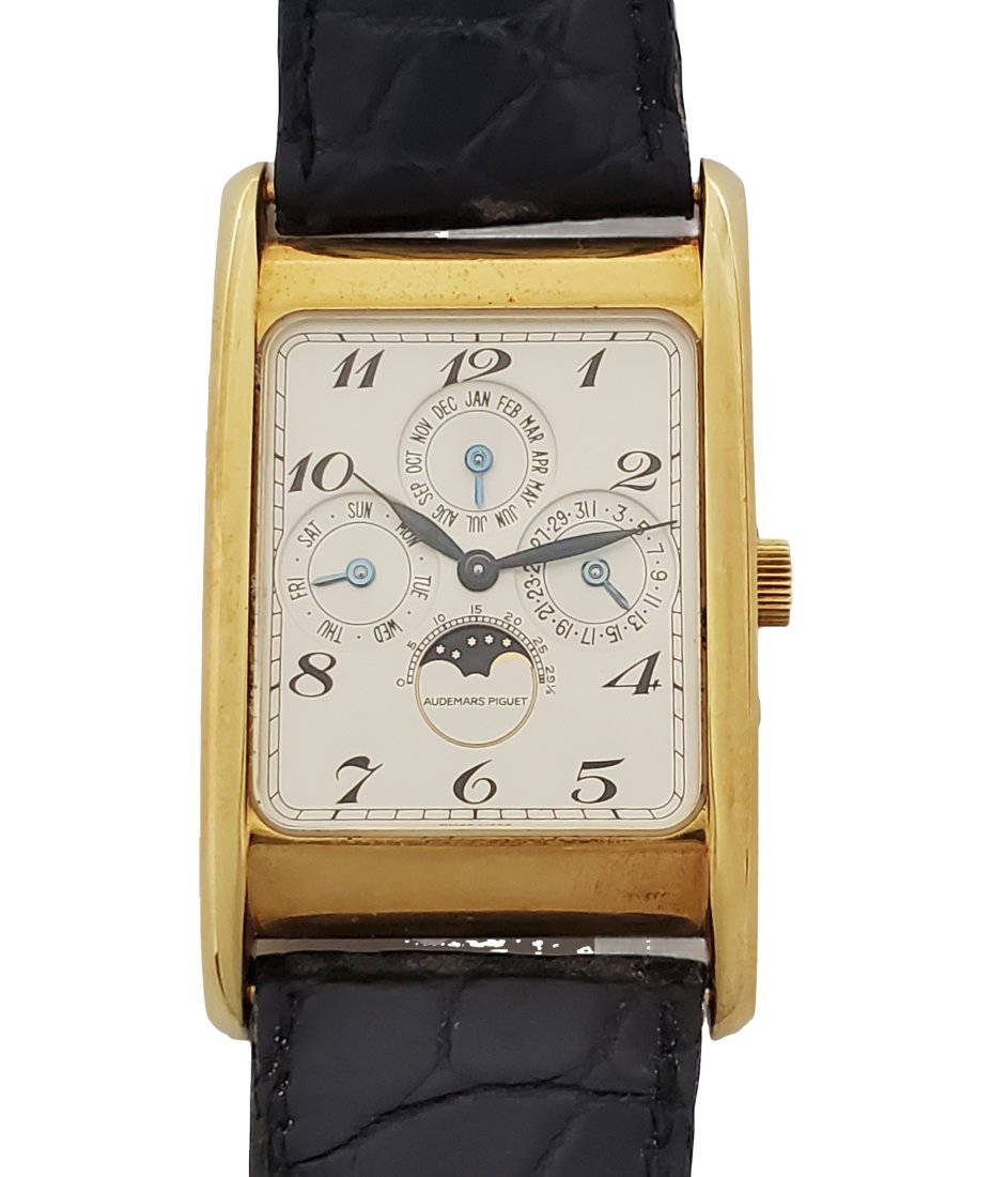 Audemars Piguet 18k Gold Quantieme Perpetual Calendar Moonphase Mens ...