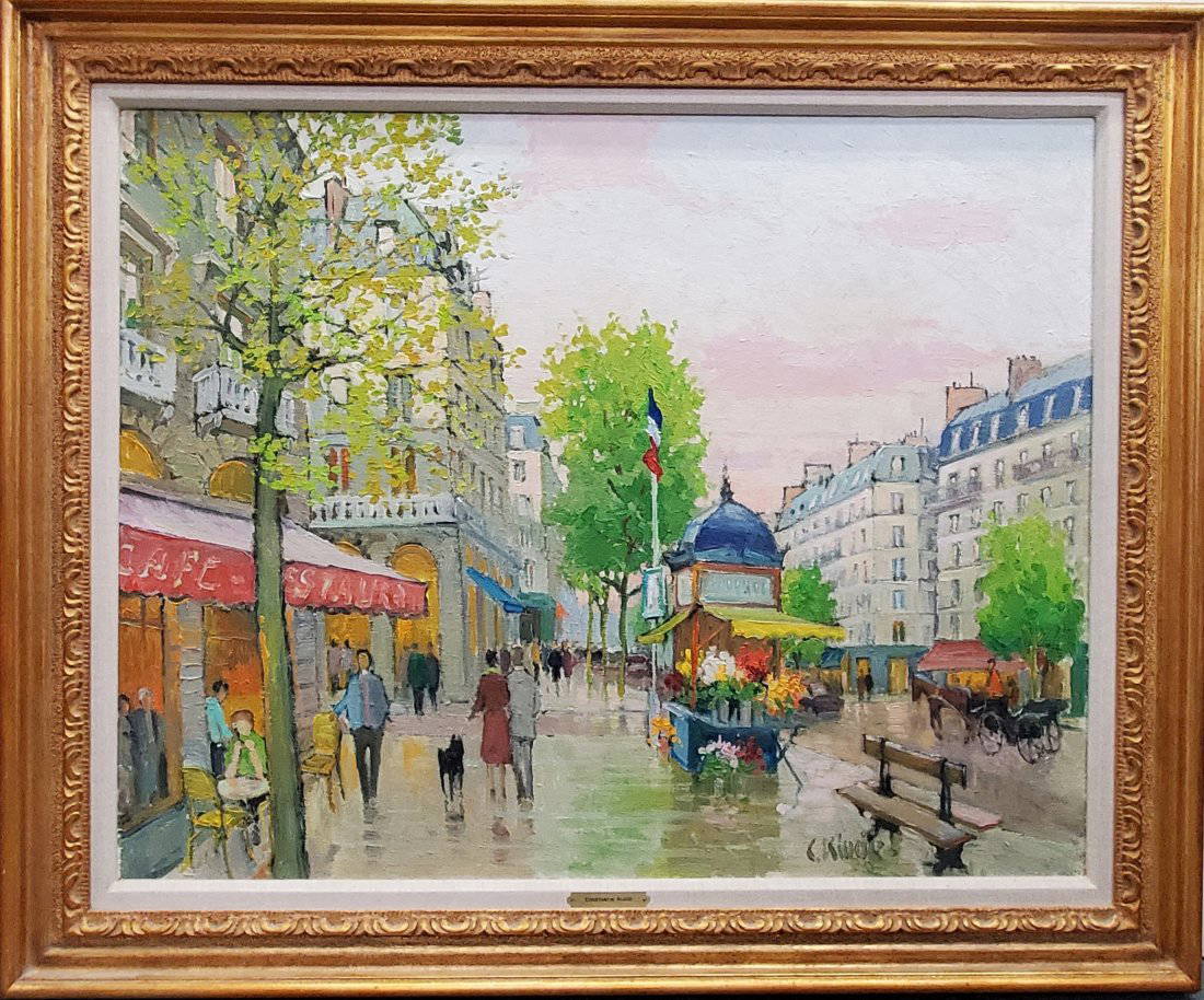 Constantin Kluge Ecole De Paris Montmartre French Street Scene Large ...