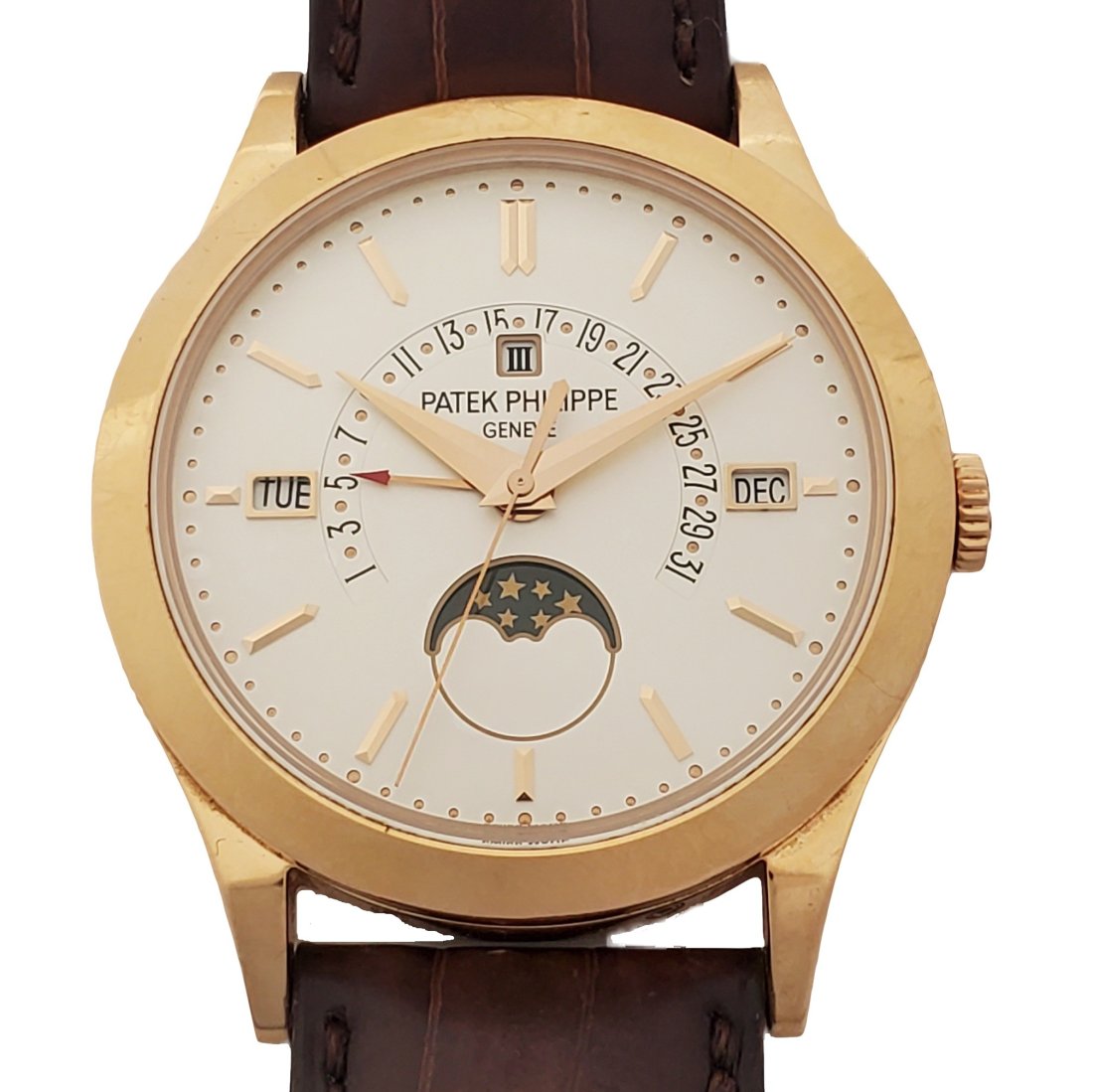 Patek Philippe 5496r 18k Rose Gold Perpetual Calendar Moonphase Watch ...