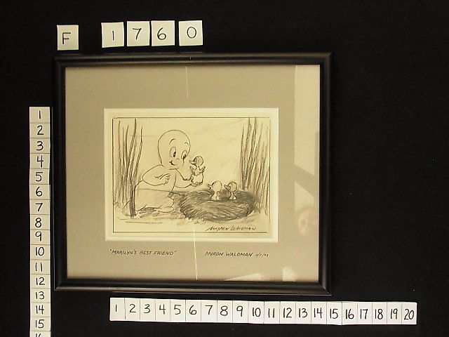 Original Drawing Casper Myron Waldman Artist Signe