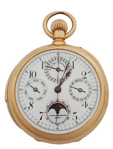 Rare 18k Gold Minute Repeater Chronograph Perpetual Calendar Erasmus ...