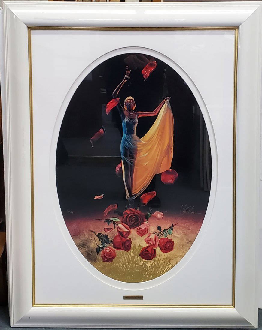Christian R. Lassen Limited Edition Color Lithograph Bella Rosa Lady ...