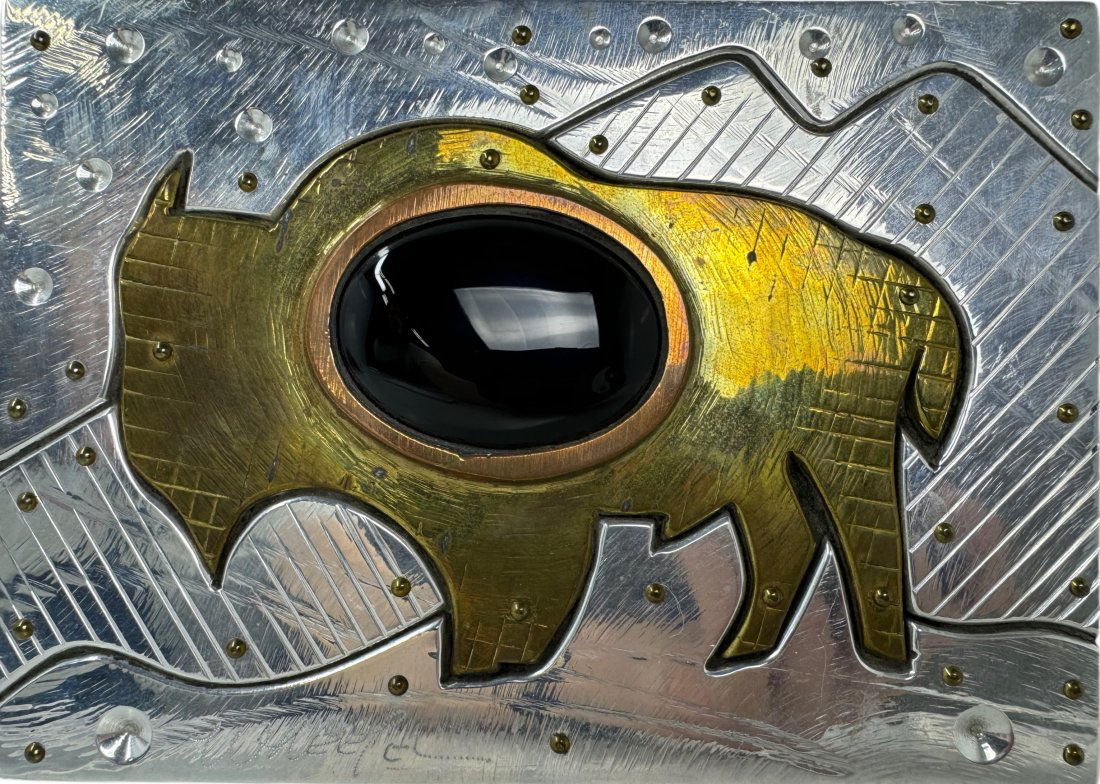 Thom Wheeler (american, 1946-) Southwestern Mixed Metals Buffalo ...