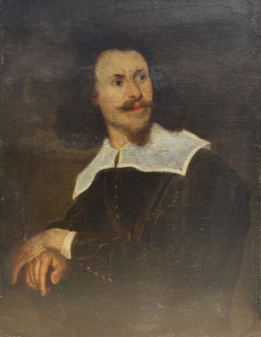 Old Master Oil On Canvas Portrait Of A Man Flemish Shakespearian ...