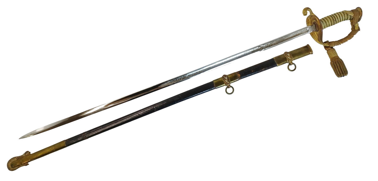 Wwii Hero George P Hunter Bailey Banks Biddle Co Dress Sabre Us Navy ...