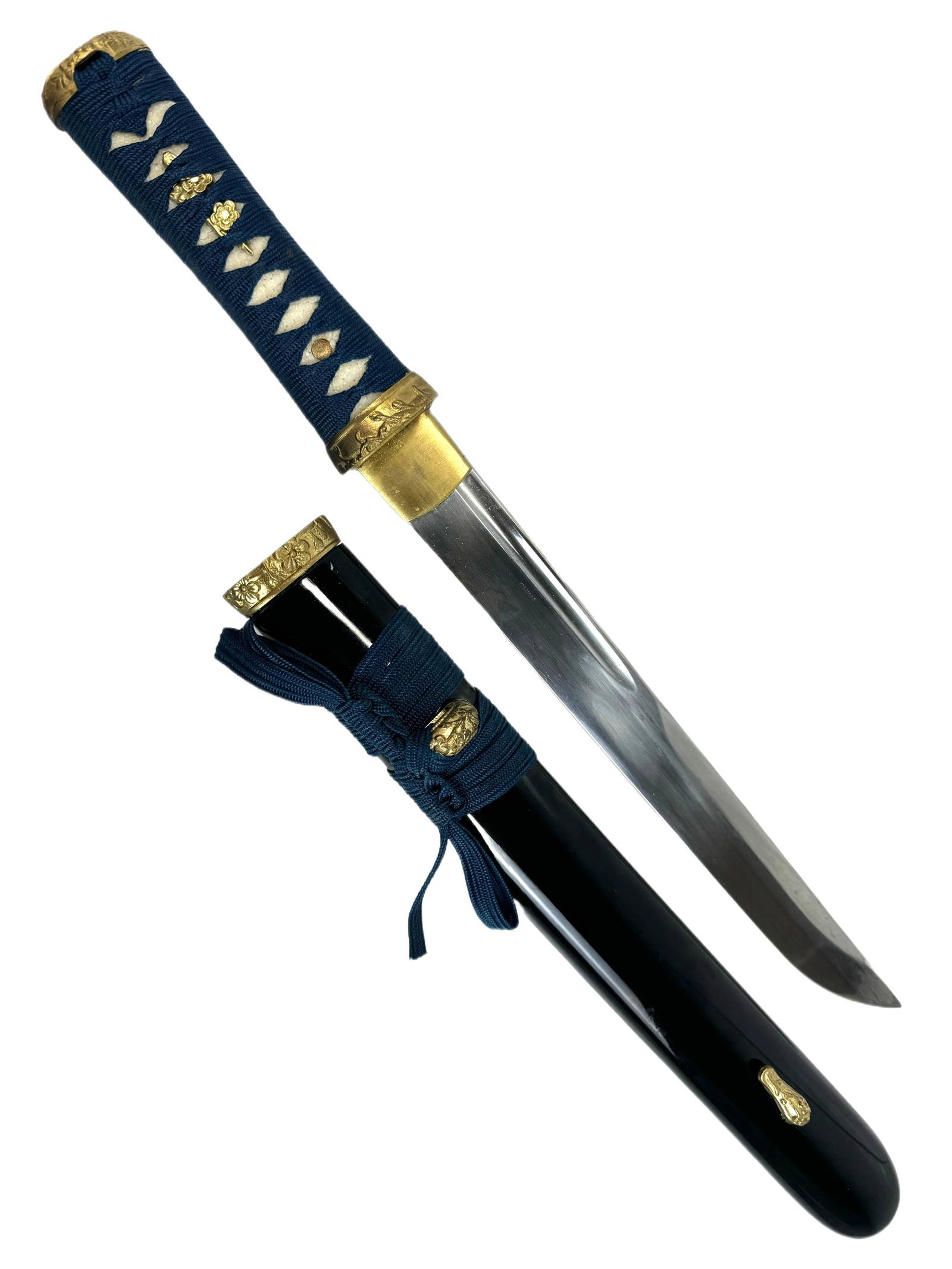 Late 20th Century Chinese Tanto Short Sword With Scabbard 17.5 Inch ...