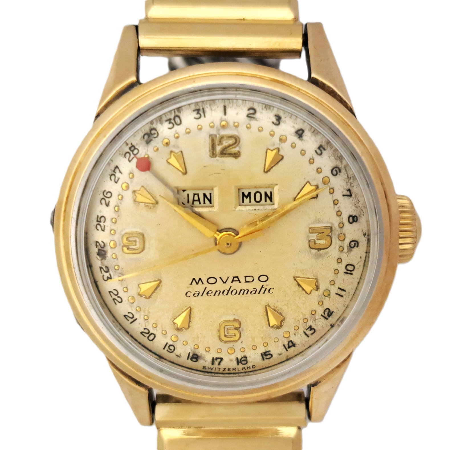 Vintage Movado Calendomatic Triple Calendar Automatic Mens Wrist Watch ...