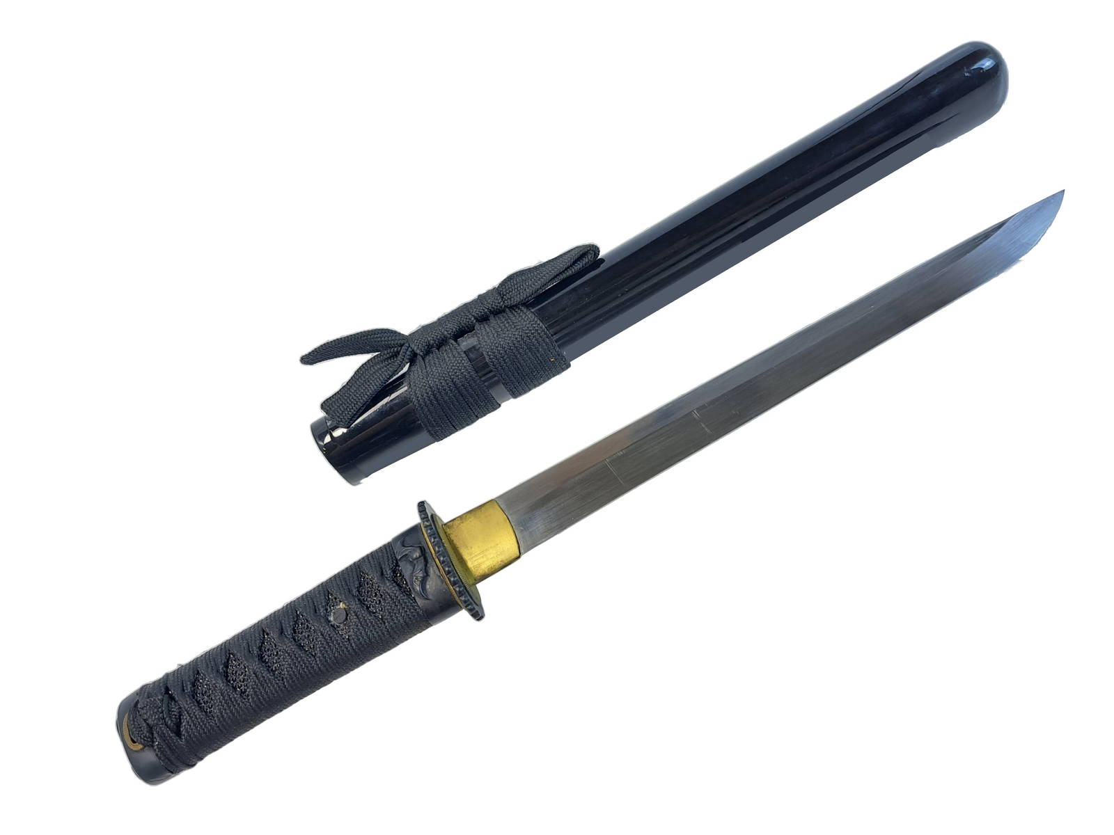 Late 20th Century Bat Motif Samurai Sword Japanese Tanto 11.3 Inch ...