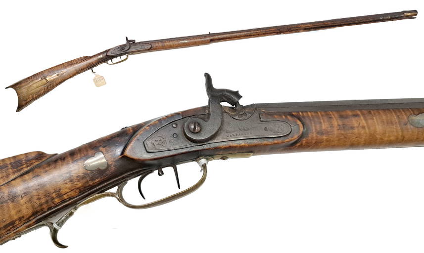 Antique Full Stocked Percussion Tiger Maple 36 Cal Octagon Barrel ...