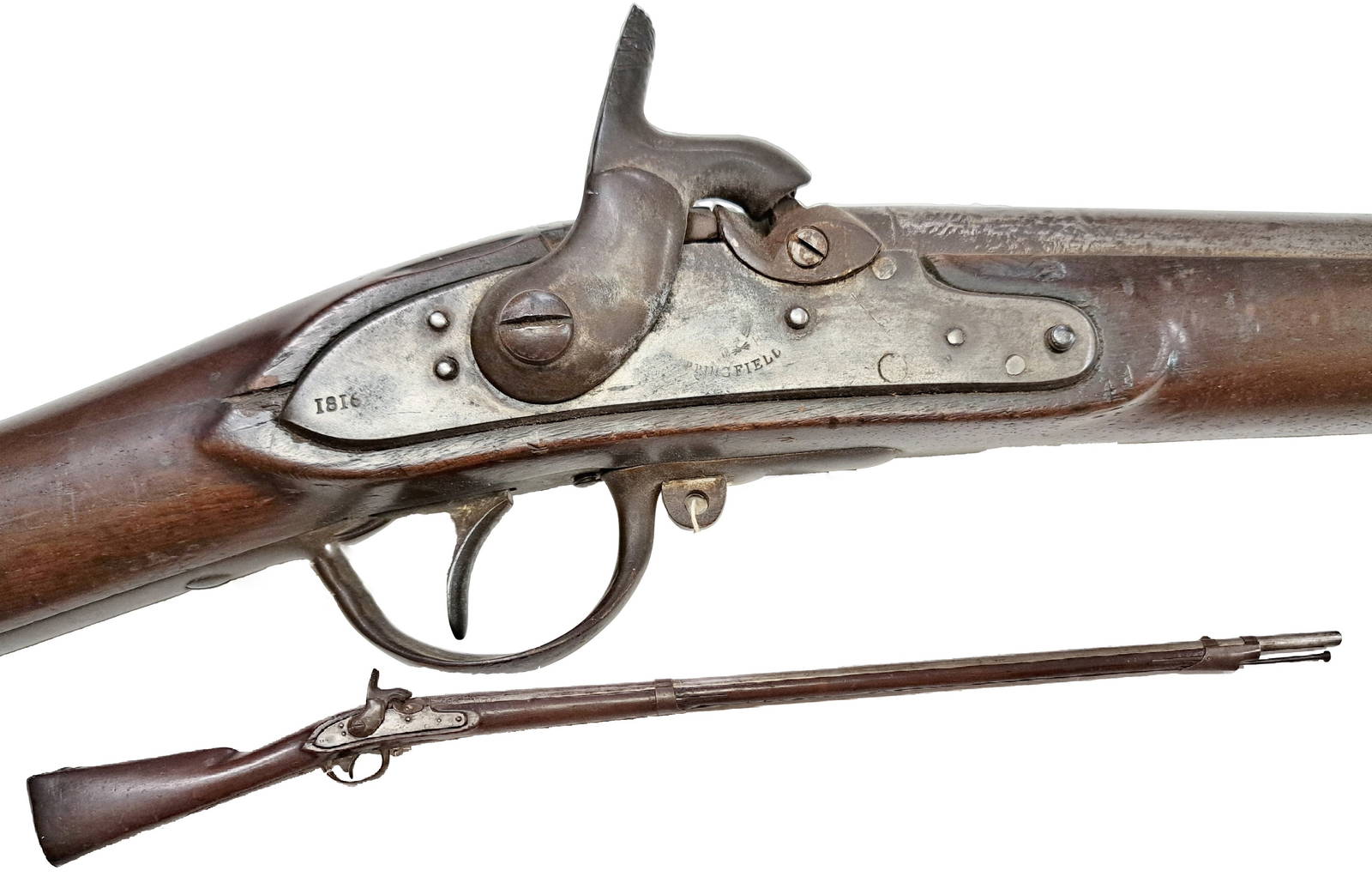 Antique Us Springfield Model 1816 Flintlock Percussion Conversion ...