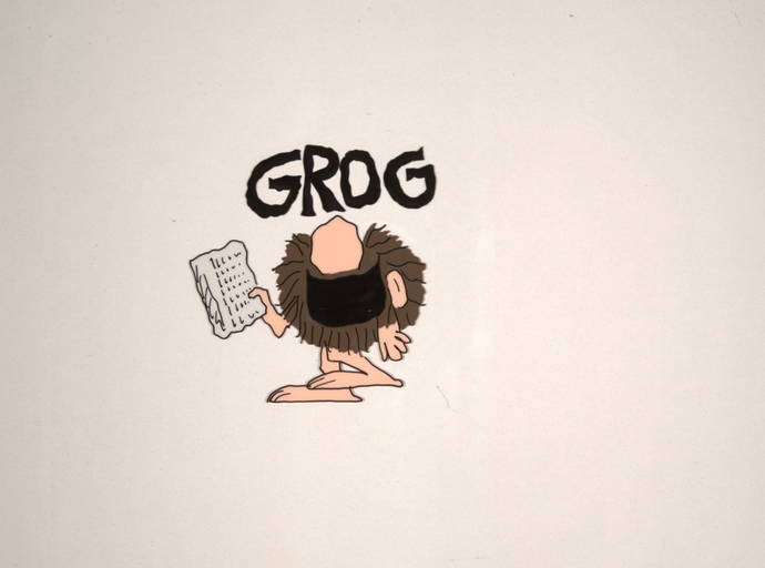 Bc: Grog Caveman Painted Animation Cel 1 Creator Johnny