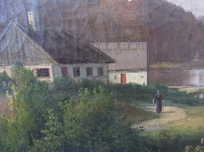 Antique Late 19 th Century Gerhard HEILMANN Lake View F : Lot 109