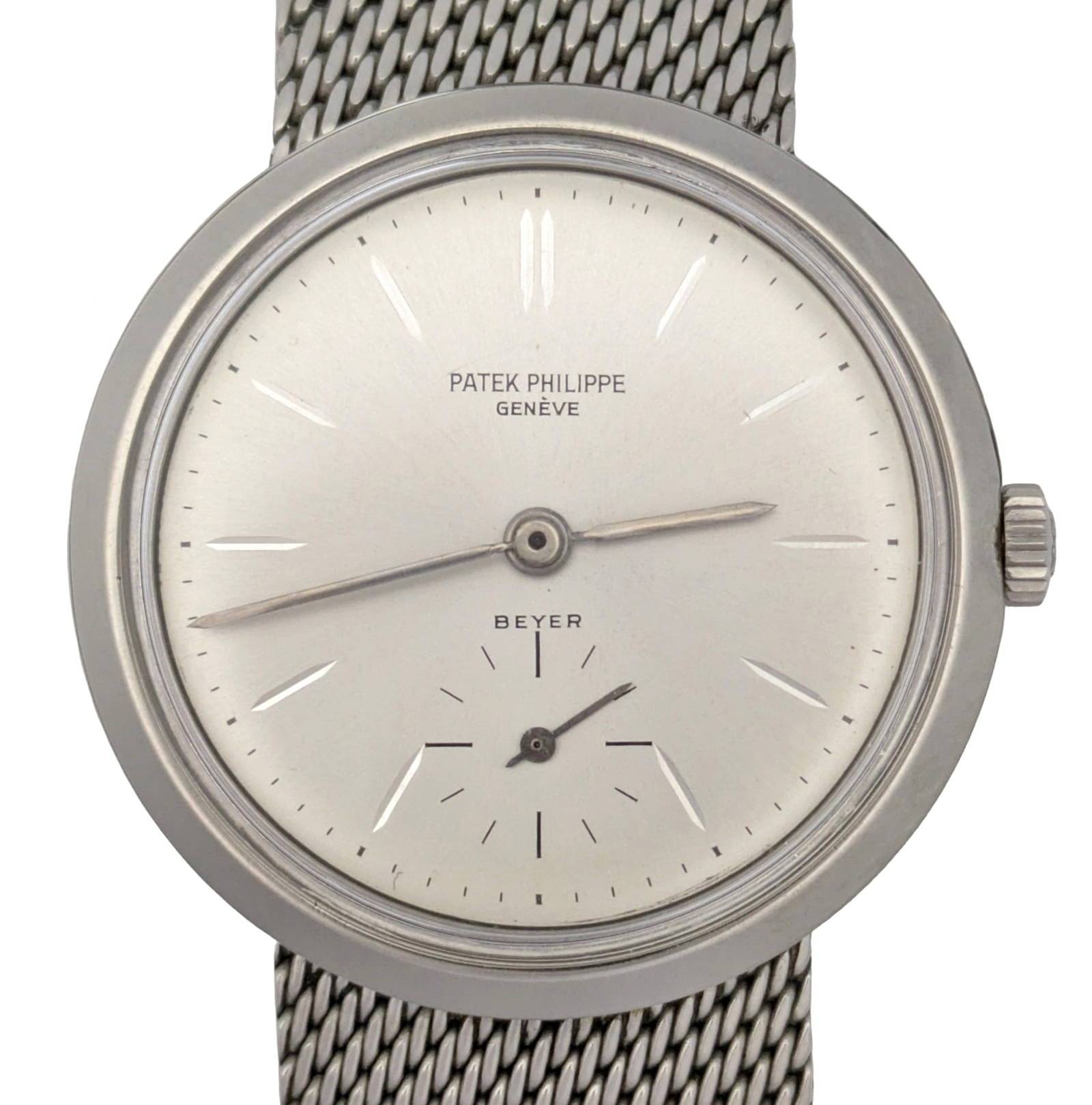 Patek Philippe For Beyer Rare Calatrava 3418 Original Dial Srewback Ss ...