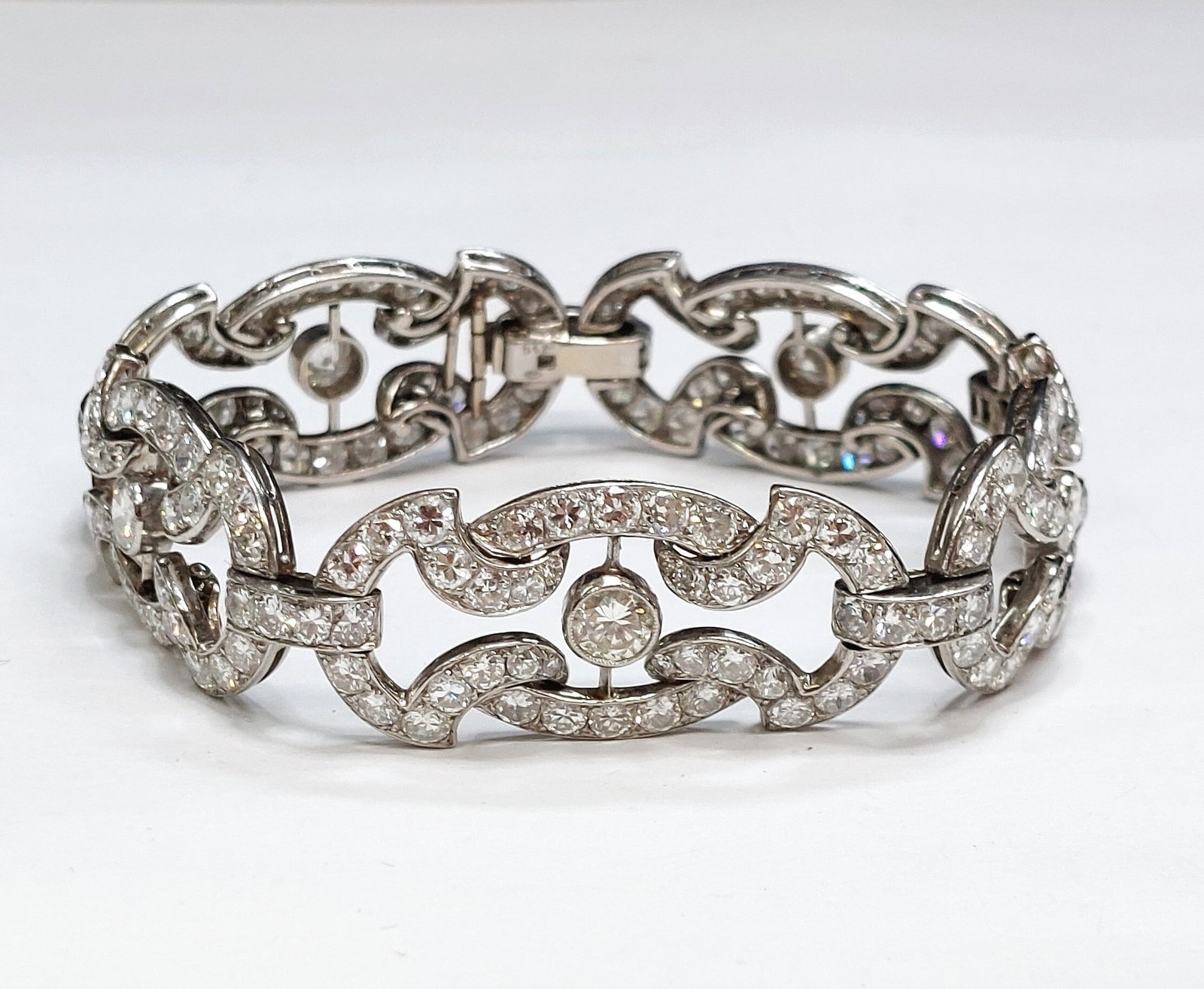 Amazing Approx. 15ctw Quality Diamond Heavy Platinum Art Deco Era ...