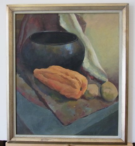 Charles Biederman 1928 Original Modernist Still Life Pa