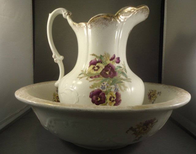 Vintage Basin Bowl & Pitcher Set Anchor Pottery