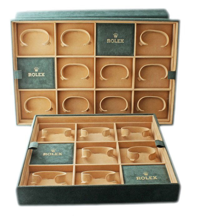 200: Set of Suede Rolex Dealer Watch Display Trays