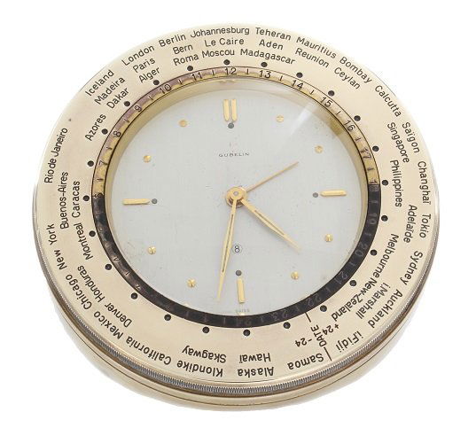 Gubelin World Time Alarm Table Clock 8 Day Power - Dec 13, 2014 | Baer ...