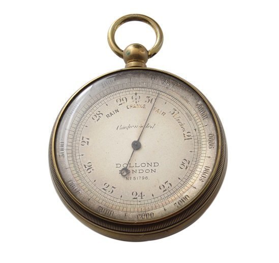 Vintage Dollond London Aneroid Pocket Barometer.
