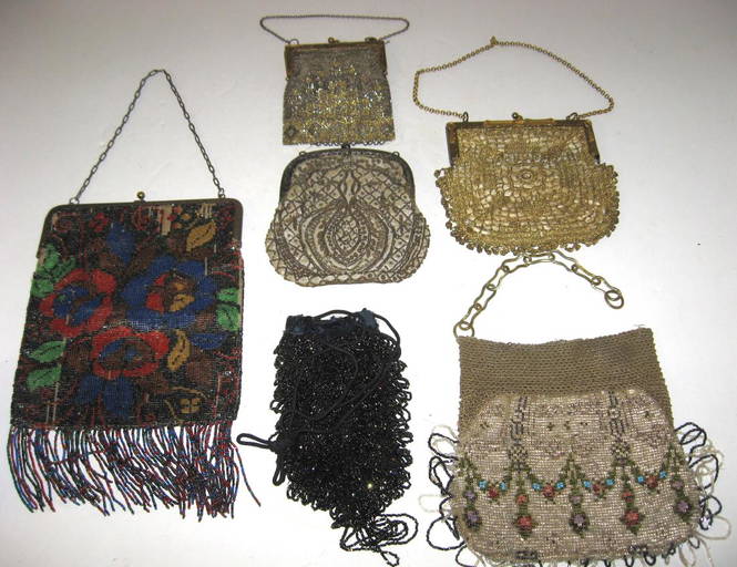 Group Of 6 Vintage Beaded Evening Bags,