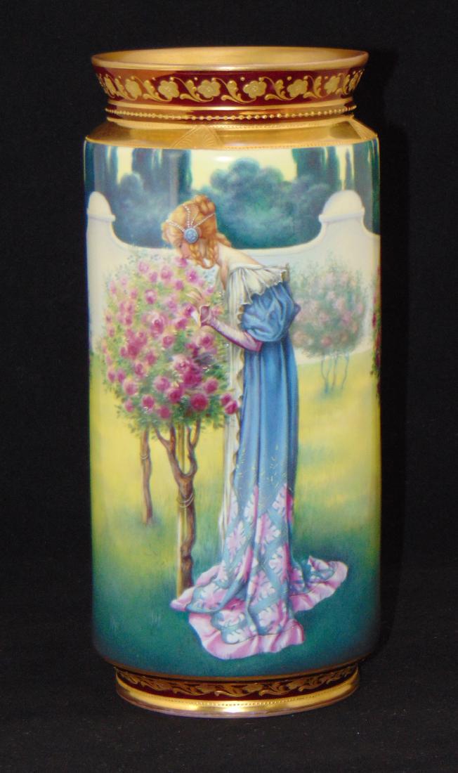 Royal Vienna artist signed vase,