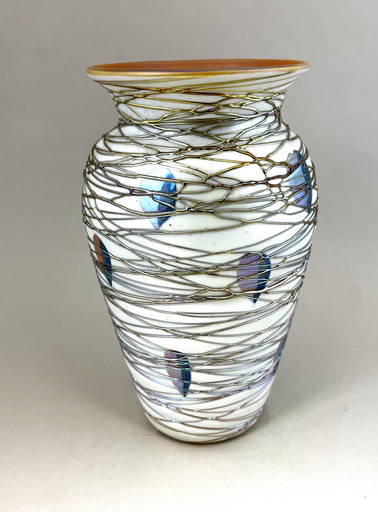 Durand Threaded Art Glass Vase