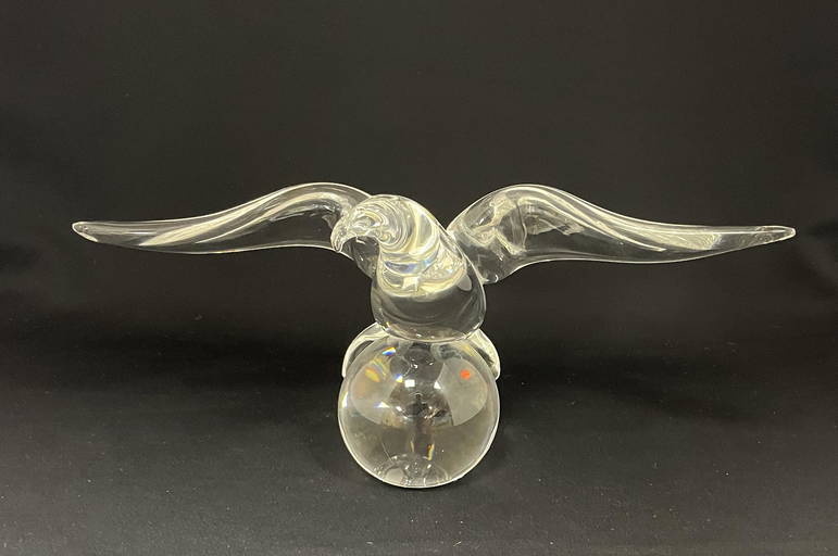 Steuben Flying Eagle Sculpture