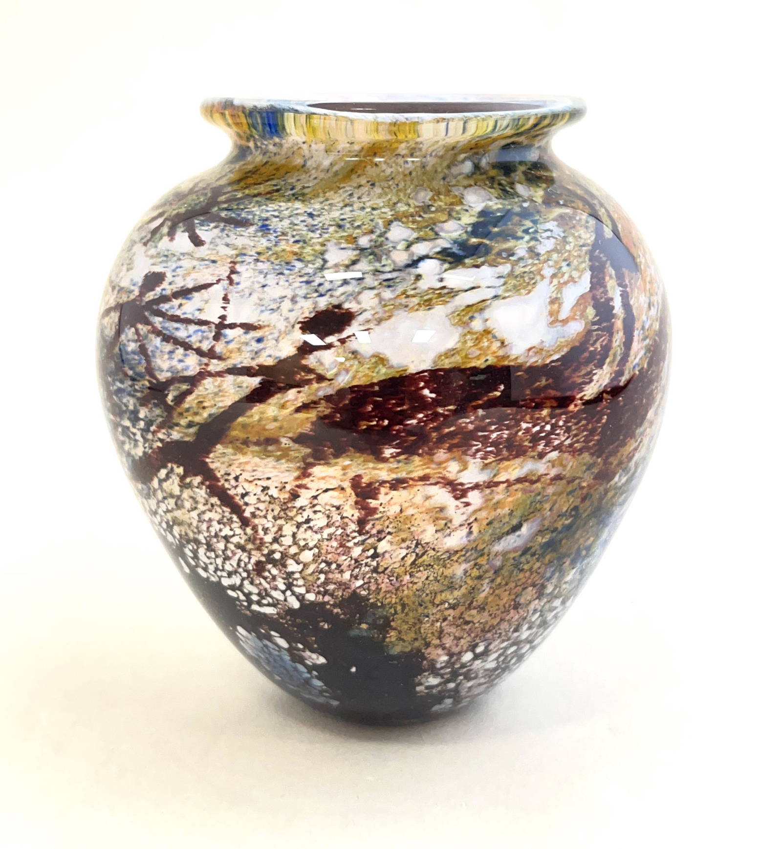 Rick Satava Petroglyph Glass Vase Auction