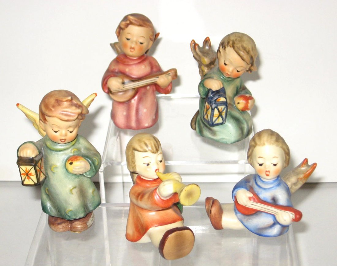 Five Hummel angels #214C "Good Night"