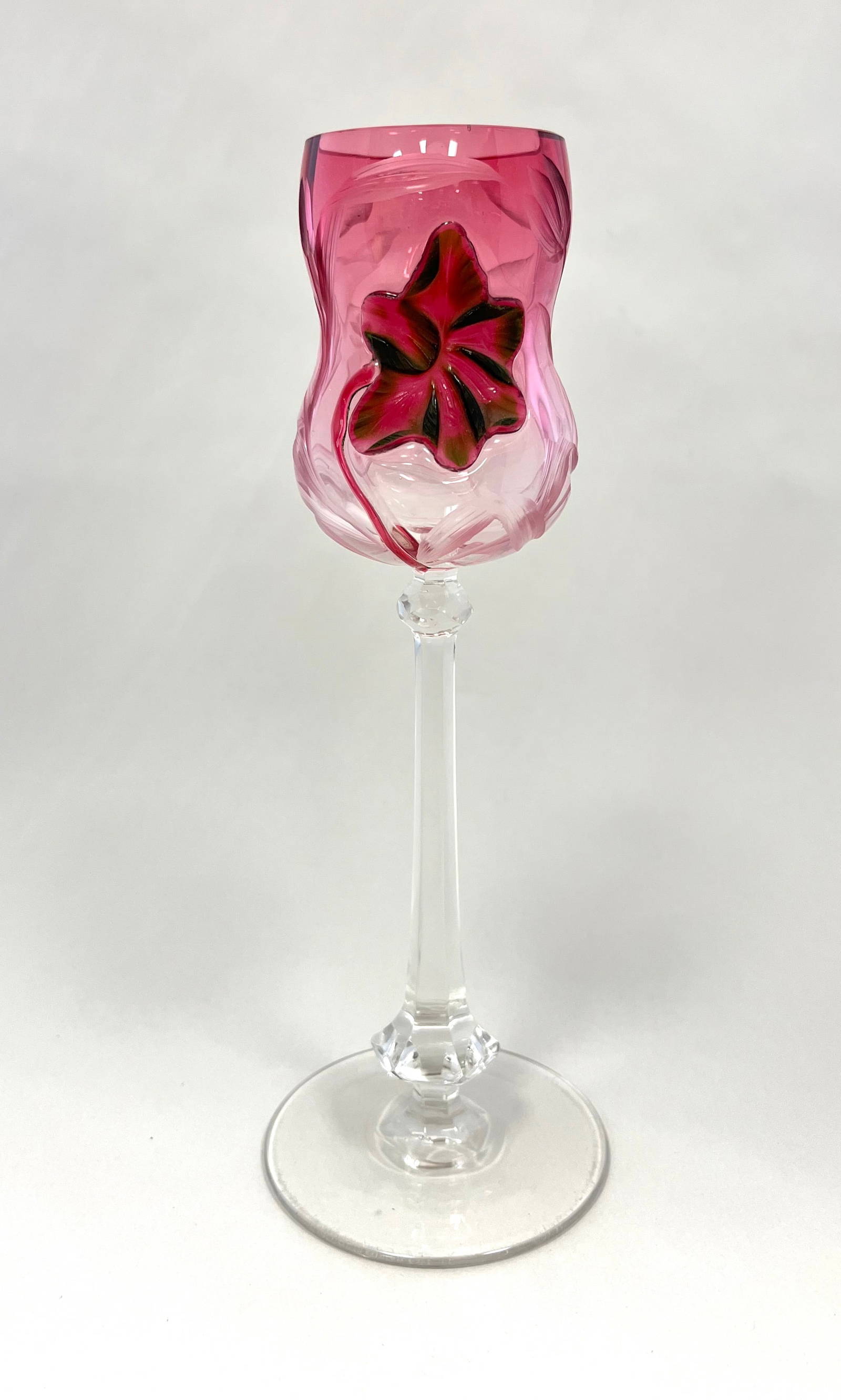 Moser Marquetry Glass Goblet Auction