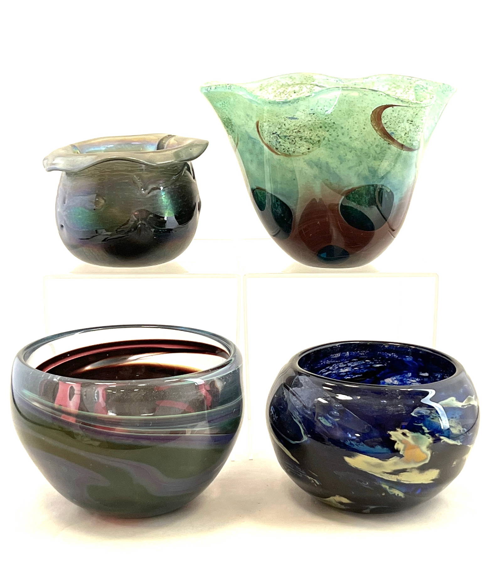 Four Milropa Art Glass Vases Auction