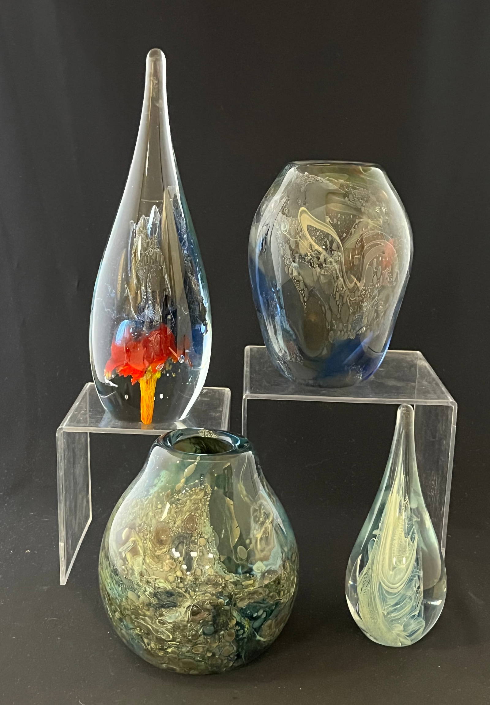 Four Milropa Glass Vases Auction