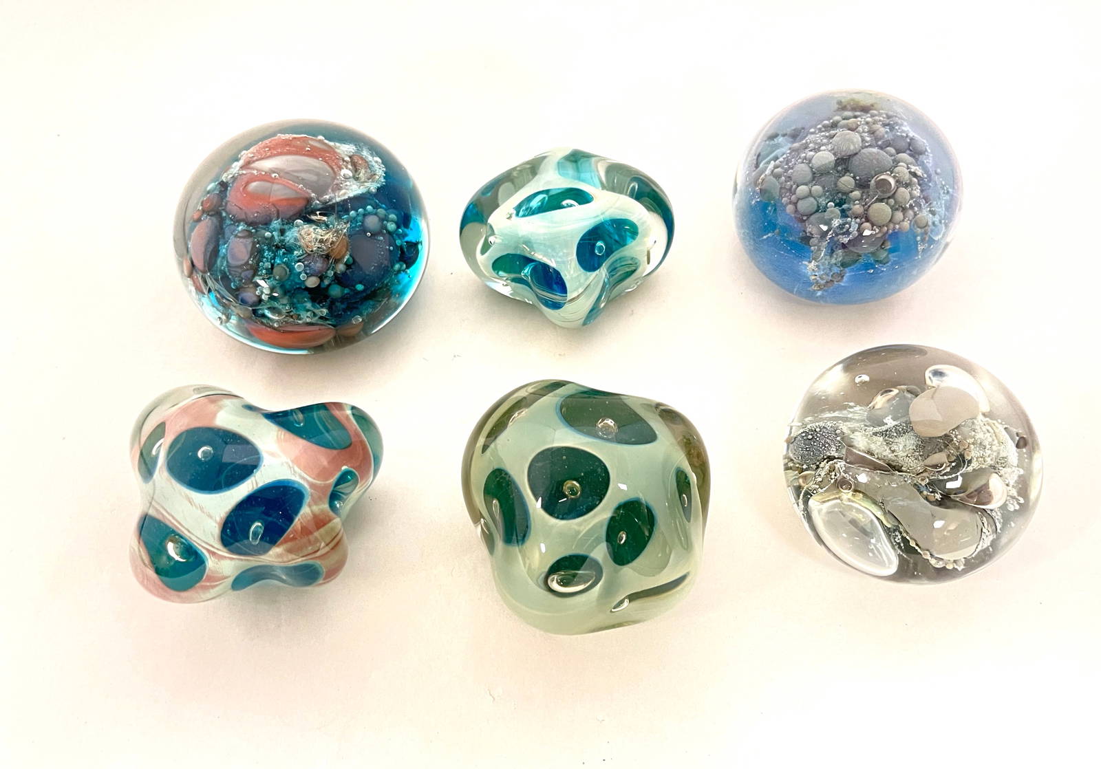 Six Milropa Glass Paperweights Auction