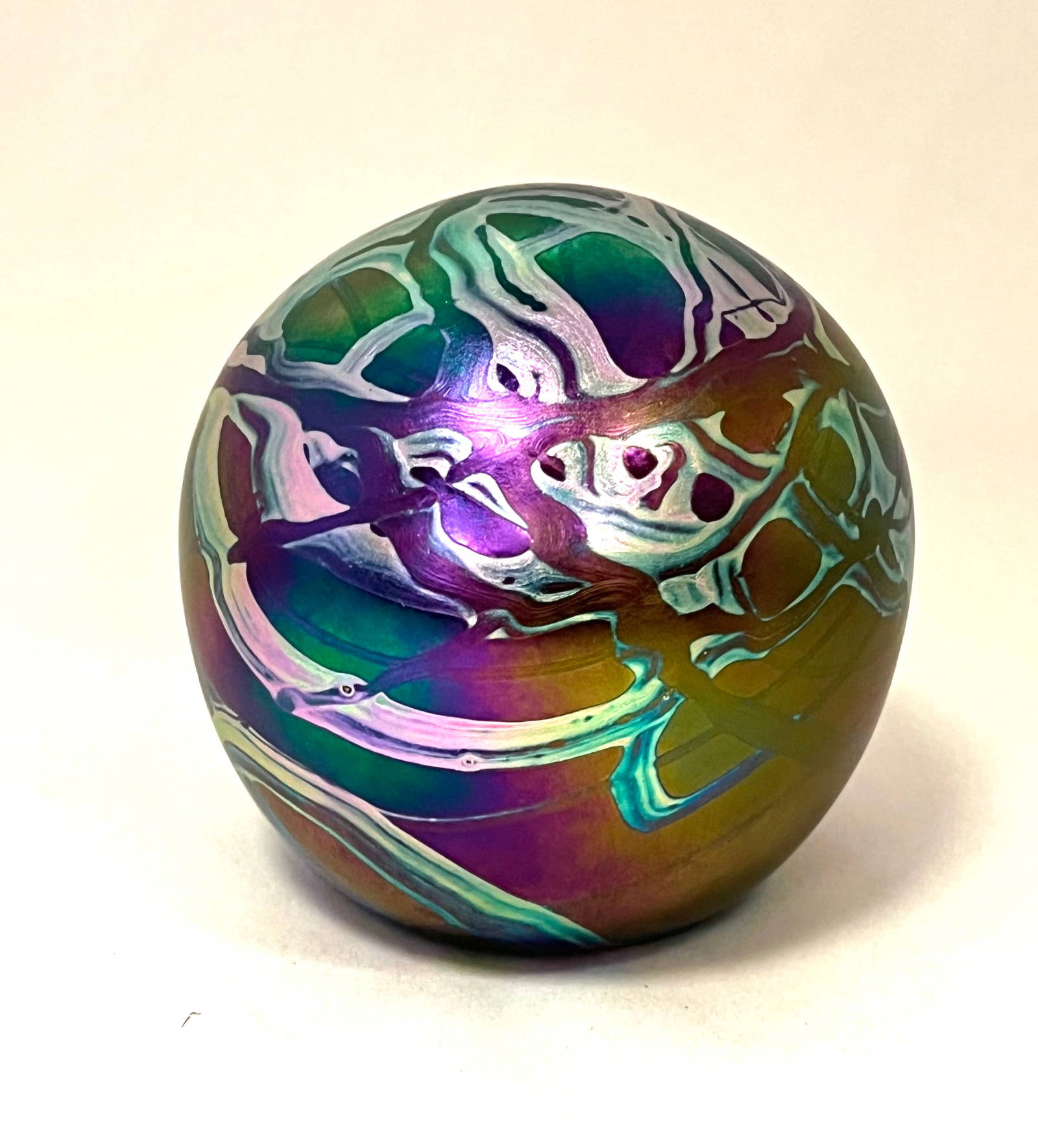 Mark Matthews Iridesent Paperweight Auction