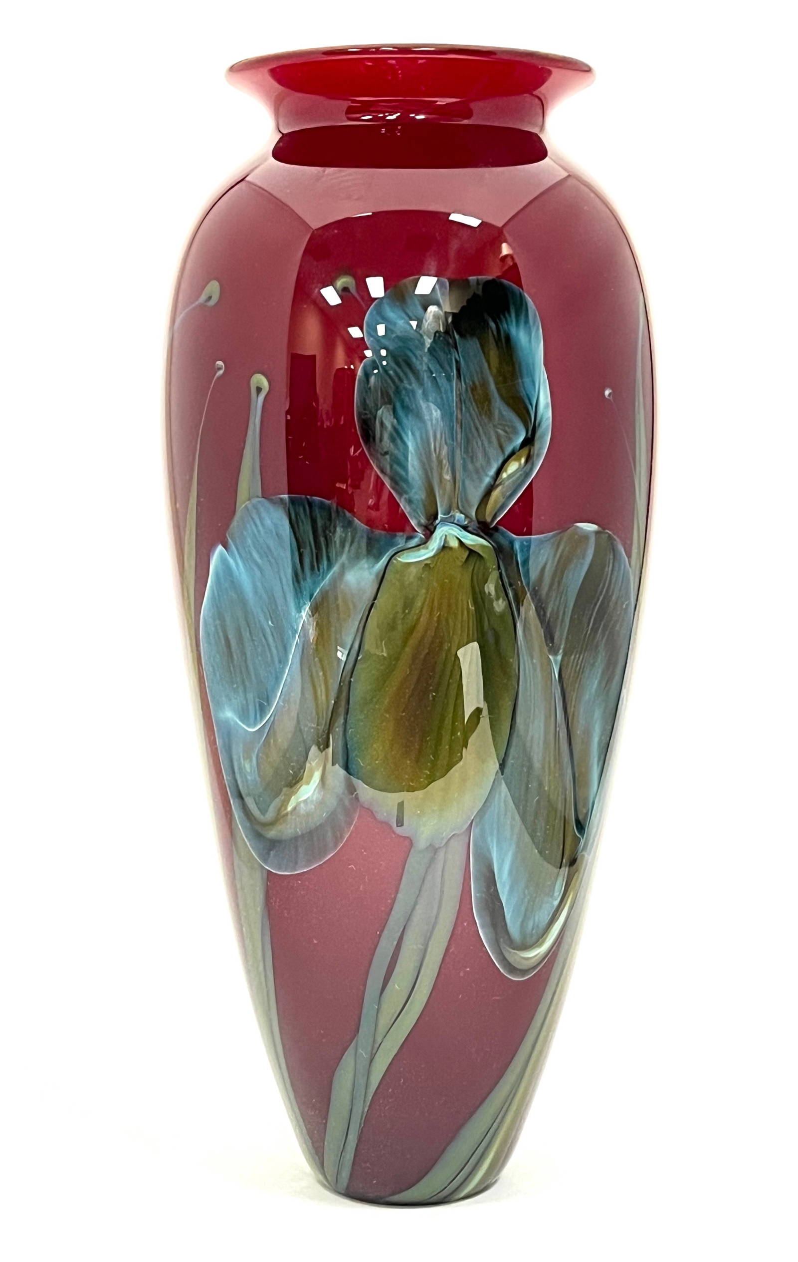 Rick Satava Art Glass Vase Auction