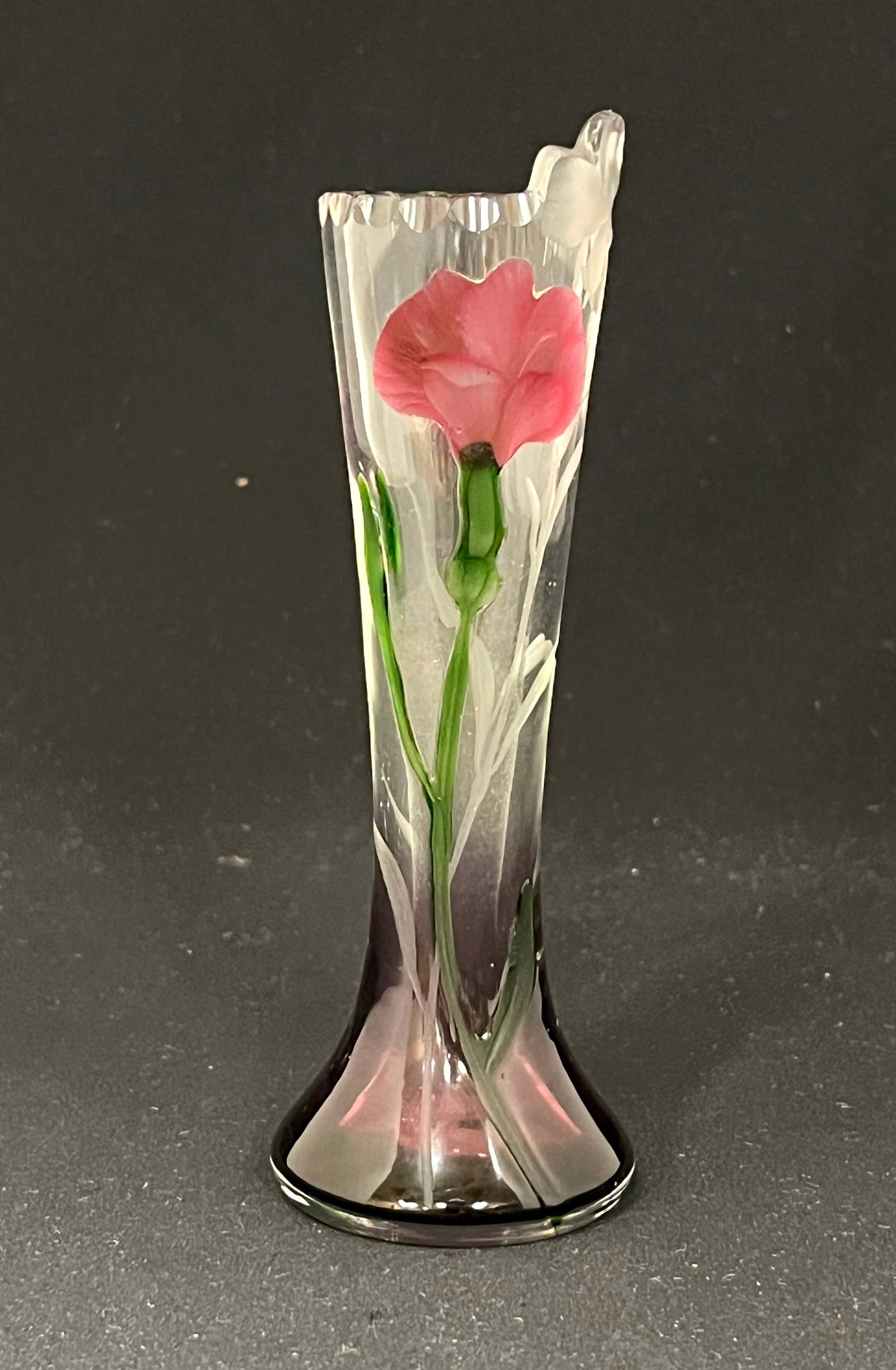 Moser Cut Glass Vase Auction
