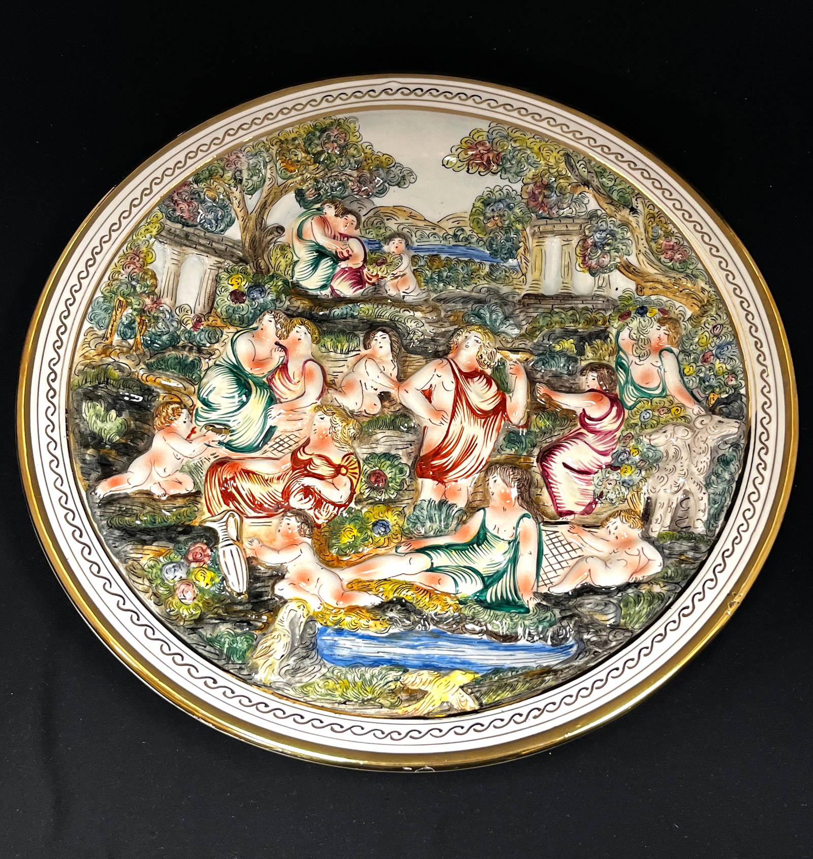 Capo-di-monte Pottery Charger Auction