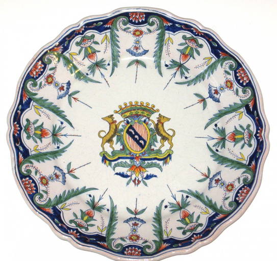 F C Marked Plate With Rouen Design