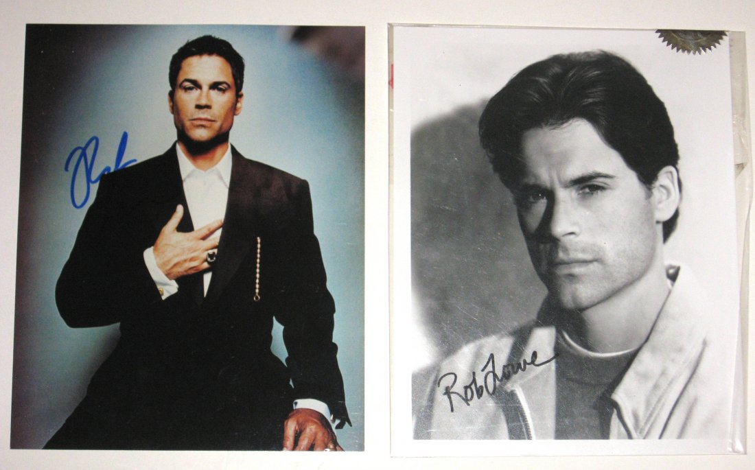 Two Rob Lowe Autographed Photos,
