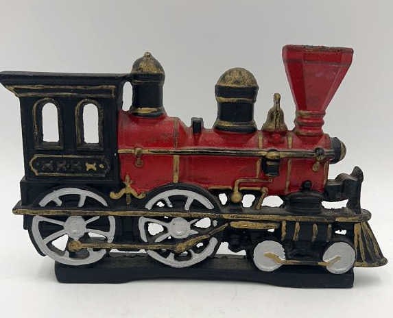 Vintage Cast Iron Painted Train Door Stopper