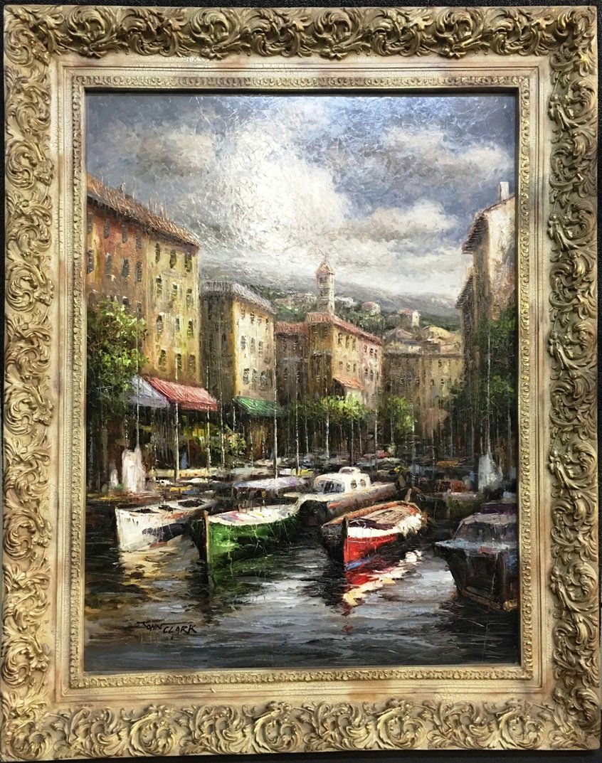 OIL ON CANVAS SIGNED JOHN CLARK