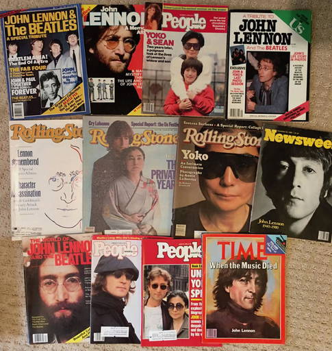 A Collection Of 12 John Lennon Magazines