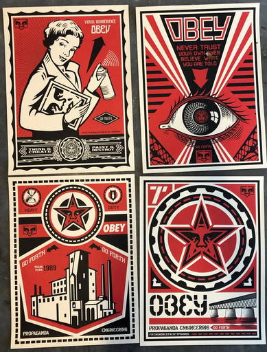Shepard Fairey Obey X Levis Offset Poster Set