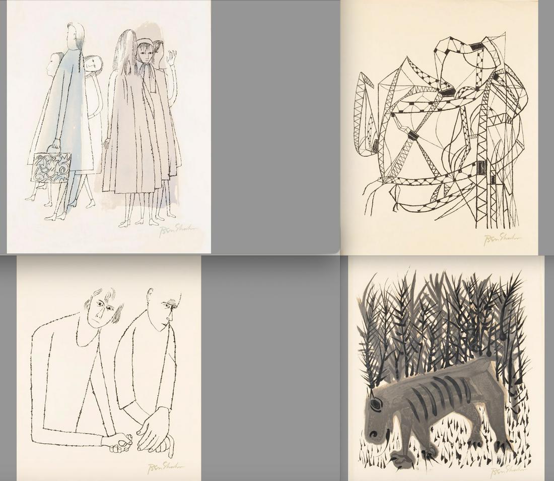 Set Of 4 Ben Shahn Prints