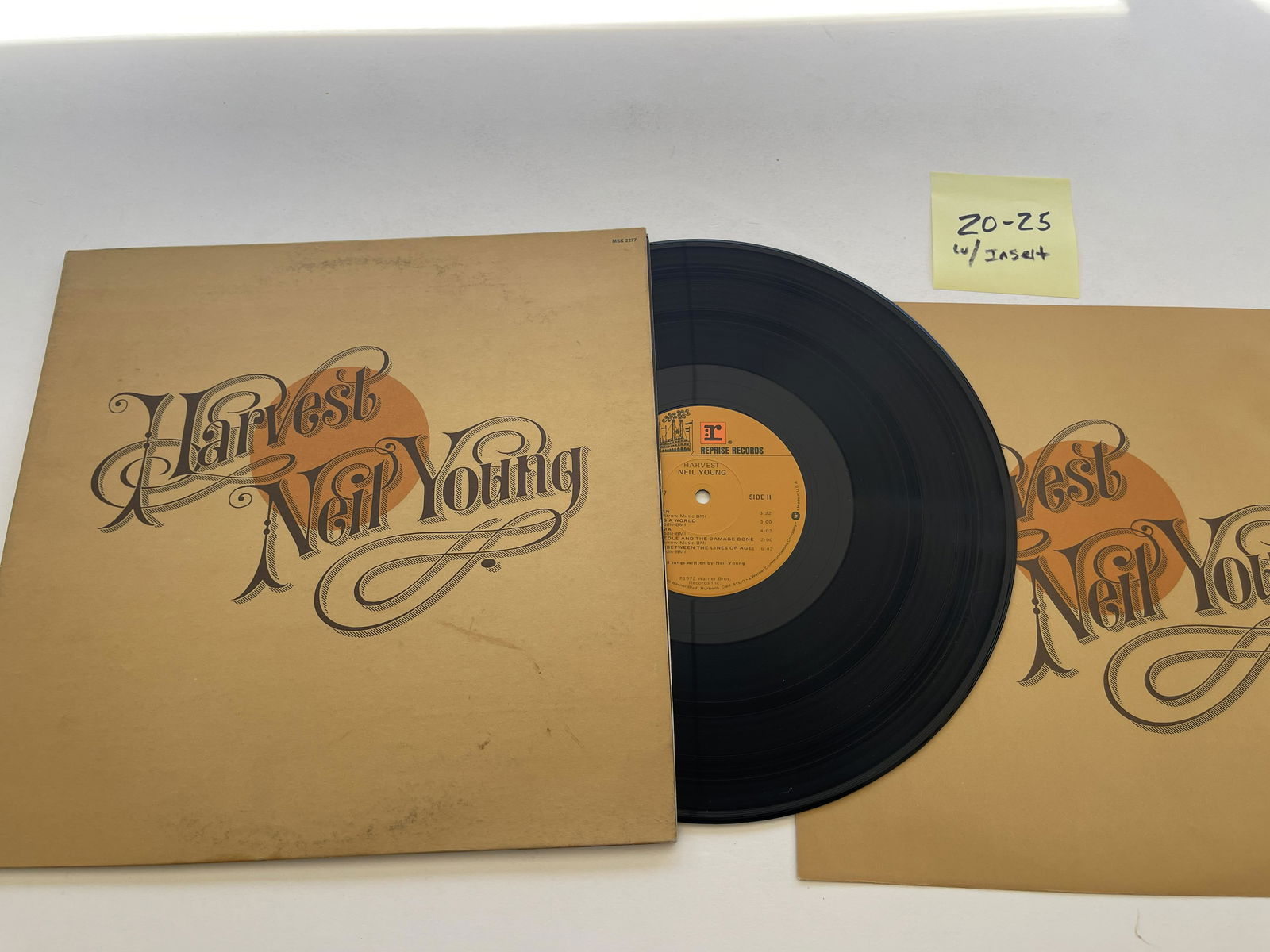 Neil Young Harvest. With Insert