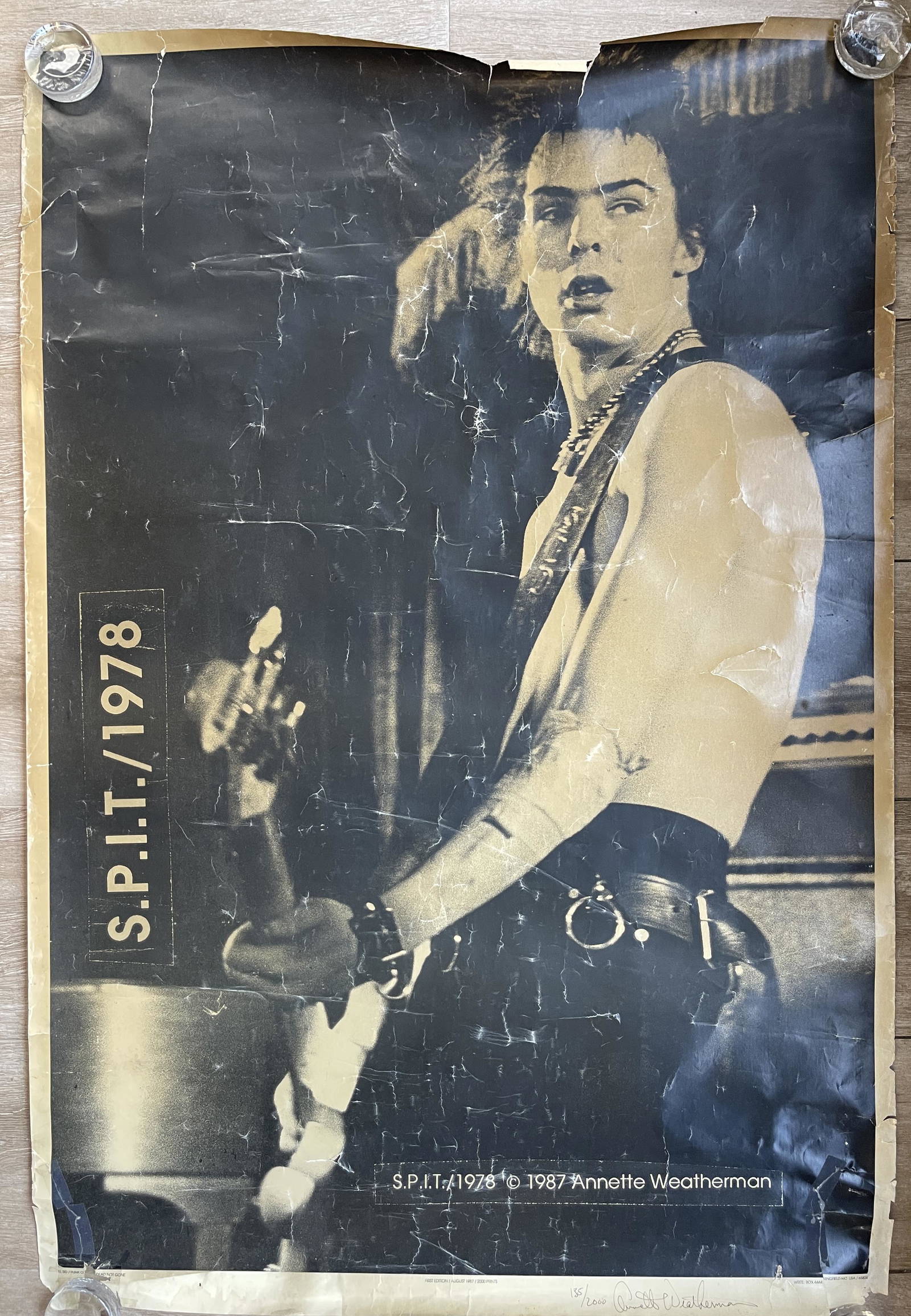 Syd Vicious 1978 Rare Print Signed & Numbered. Auction