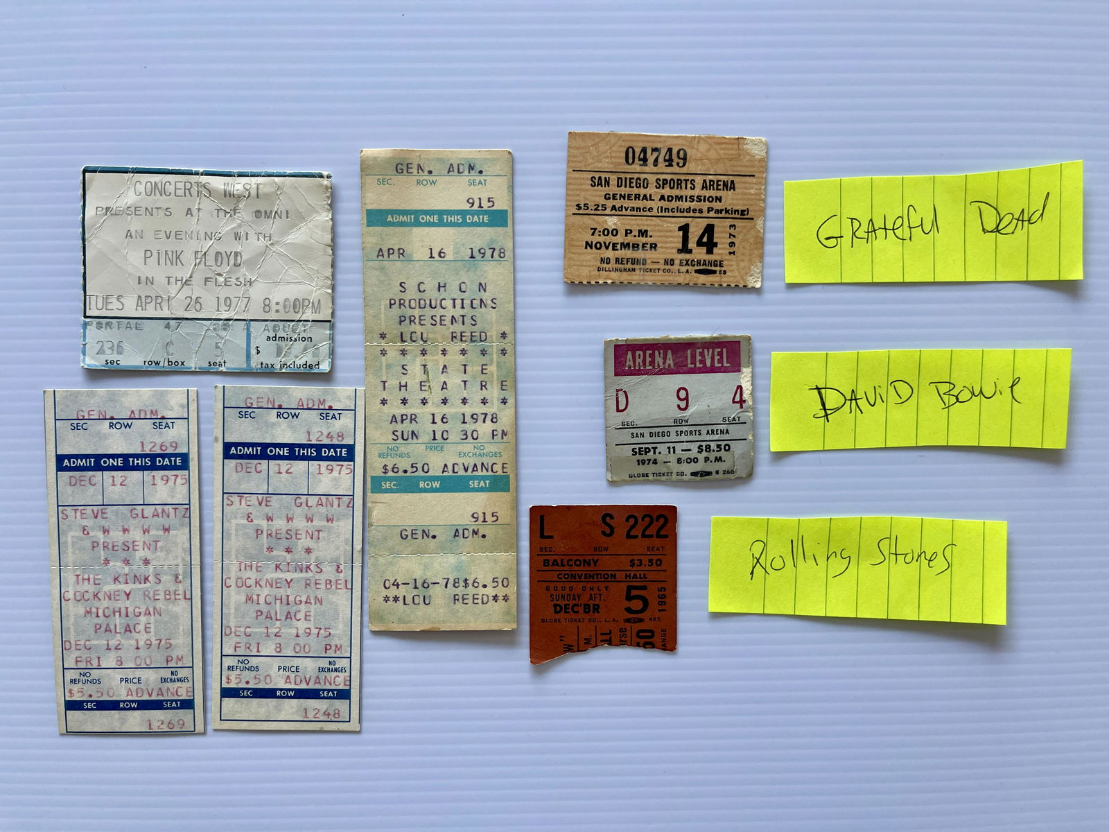 Super Rare Ticket Stub Set With Grateful Dead Auction